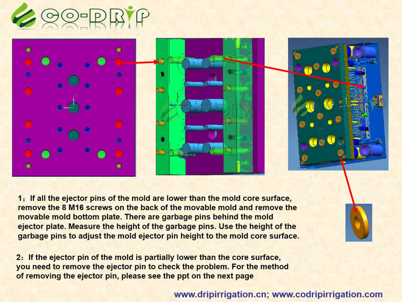 Flat Dripper Mold Solution-Teach how to repair dripper mold ejection ...