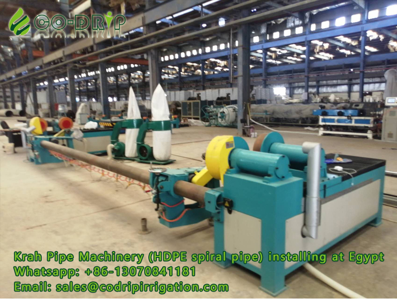 Krah Pipe Machinery (HDPE spiral pipe) installing - QINGDAO CO-DRIP ...