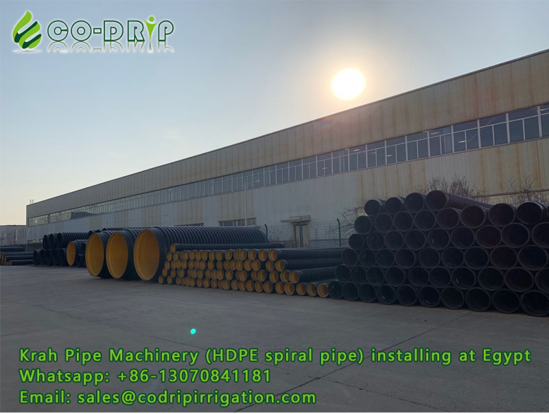 Krah Pipe Machinery (HDPE spiral pipe) installing - QINGDAO CO-DRIP ...