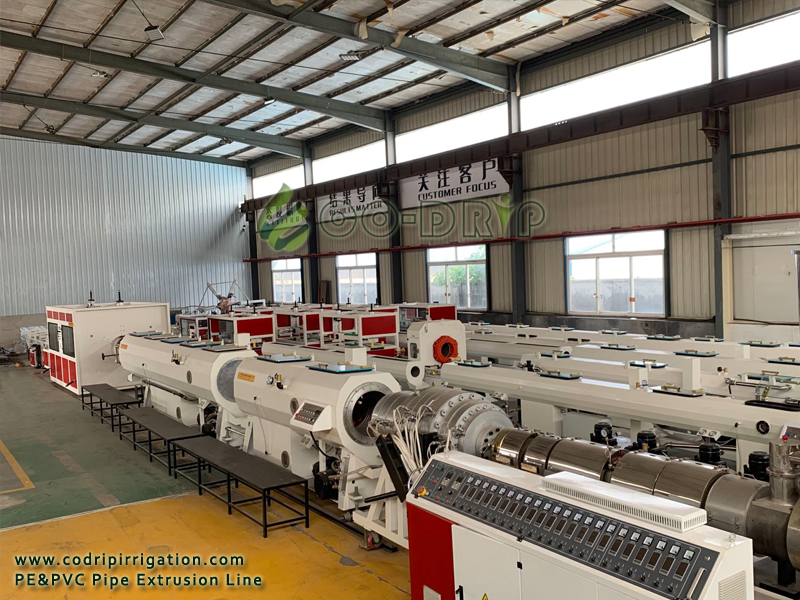 PE & PVC Pipe Extrusion Line are making - QINGDAO CO-DRIP IRRIGATION ...